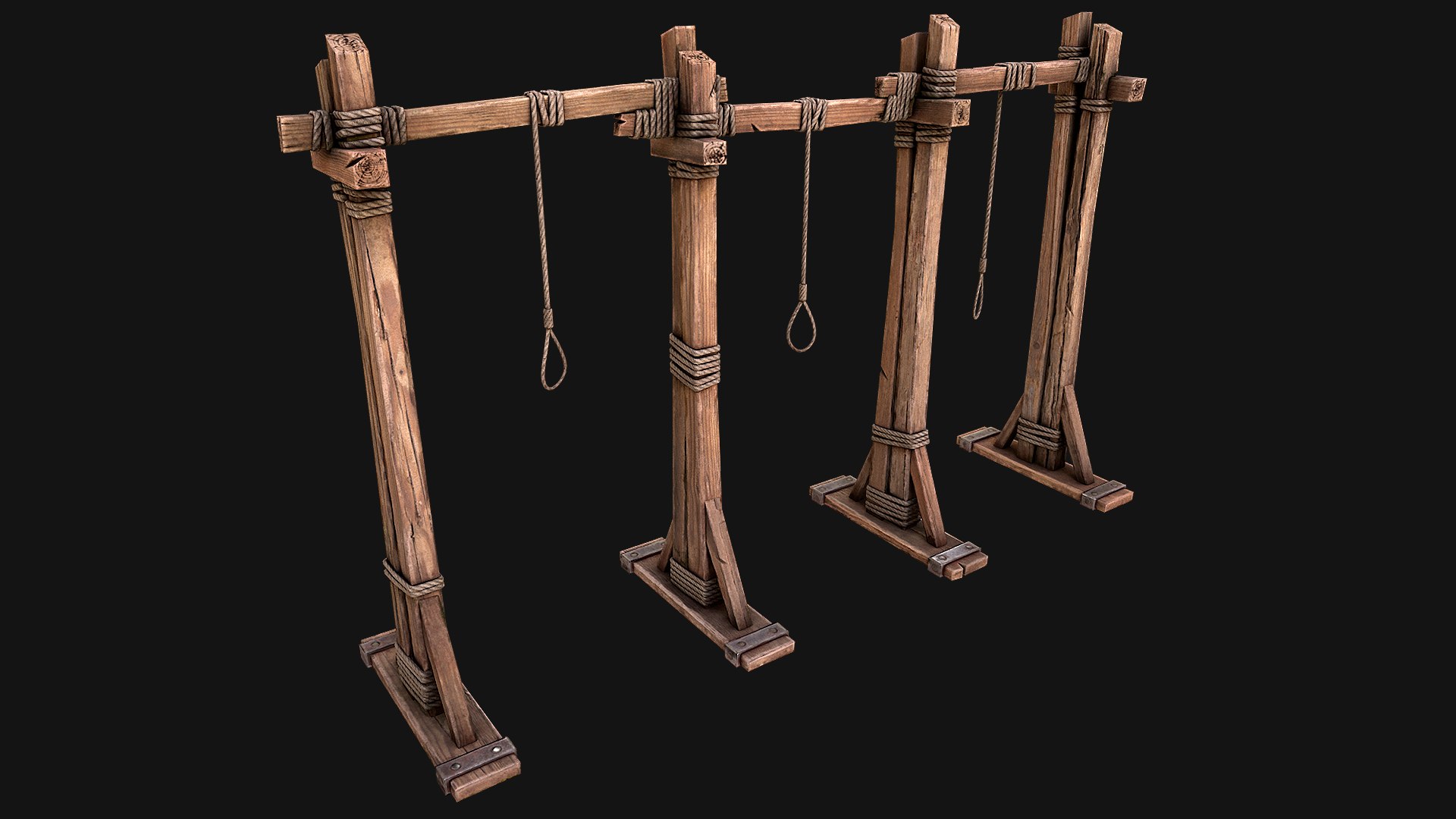 3D Medieval Gallows Torture model - TurboSquid 1992050