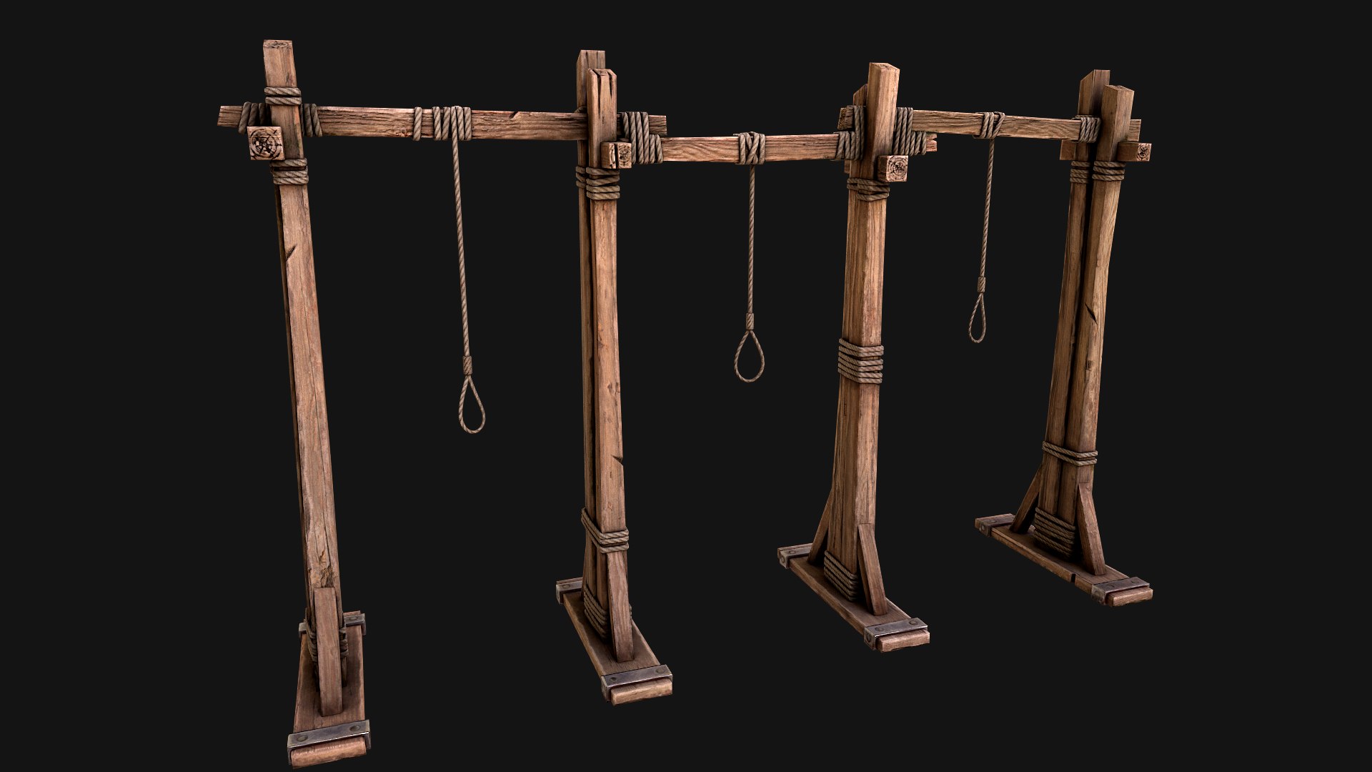 3D Medieval Gallows Torture model - TurboSquid 1992050