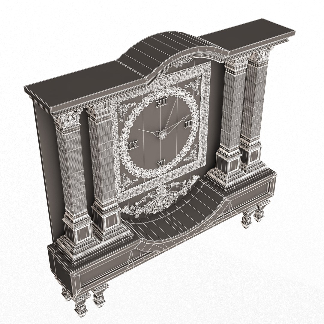 Classic Clock 09 Gold 3D Model - TurboSquid 2137368