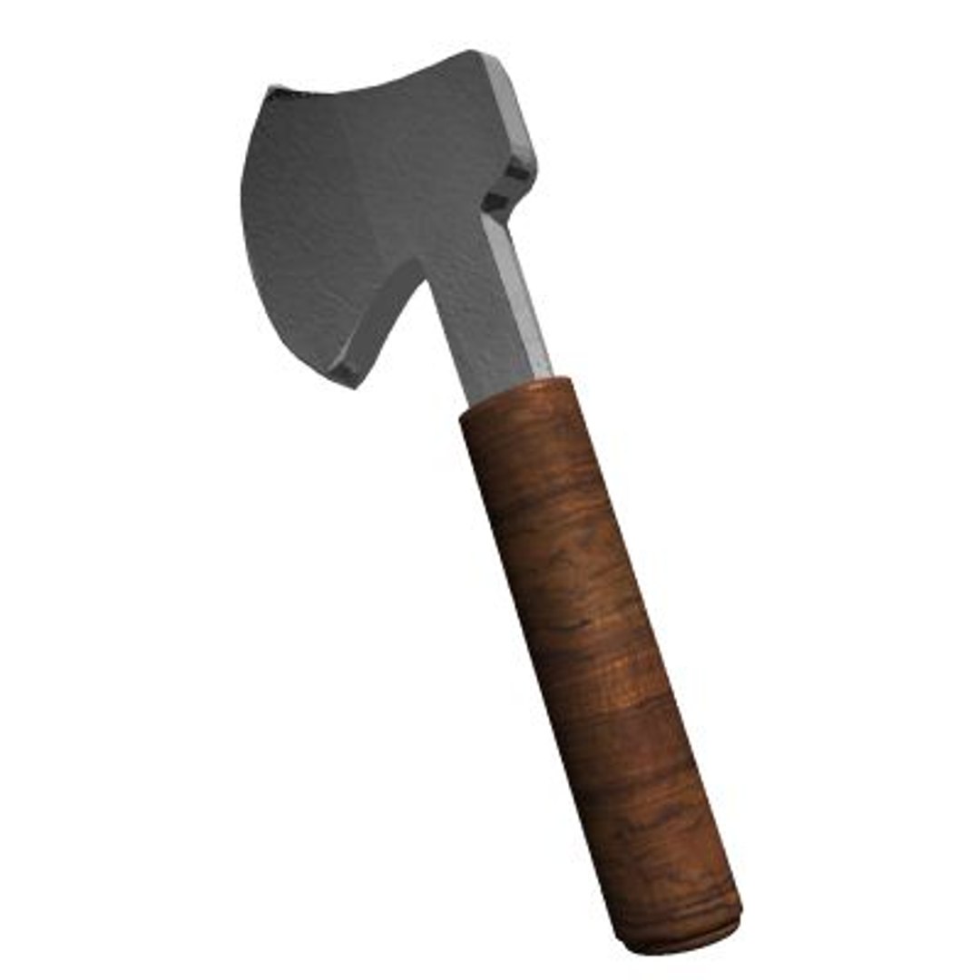 3d model set medieval hatchets lances