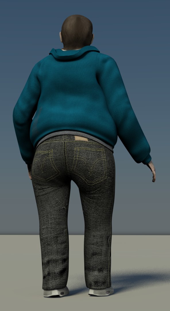 Fat Female Human 3ds
