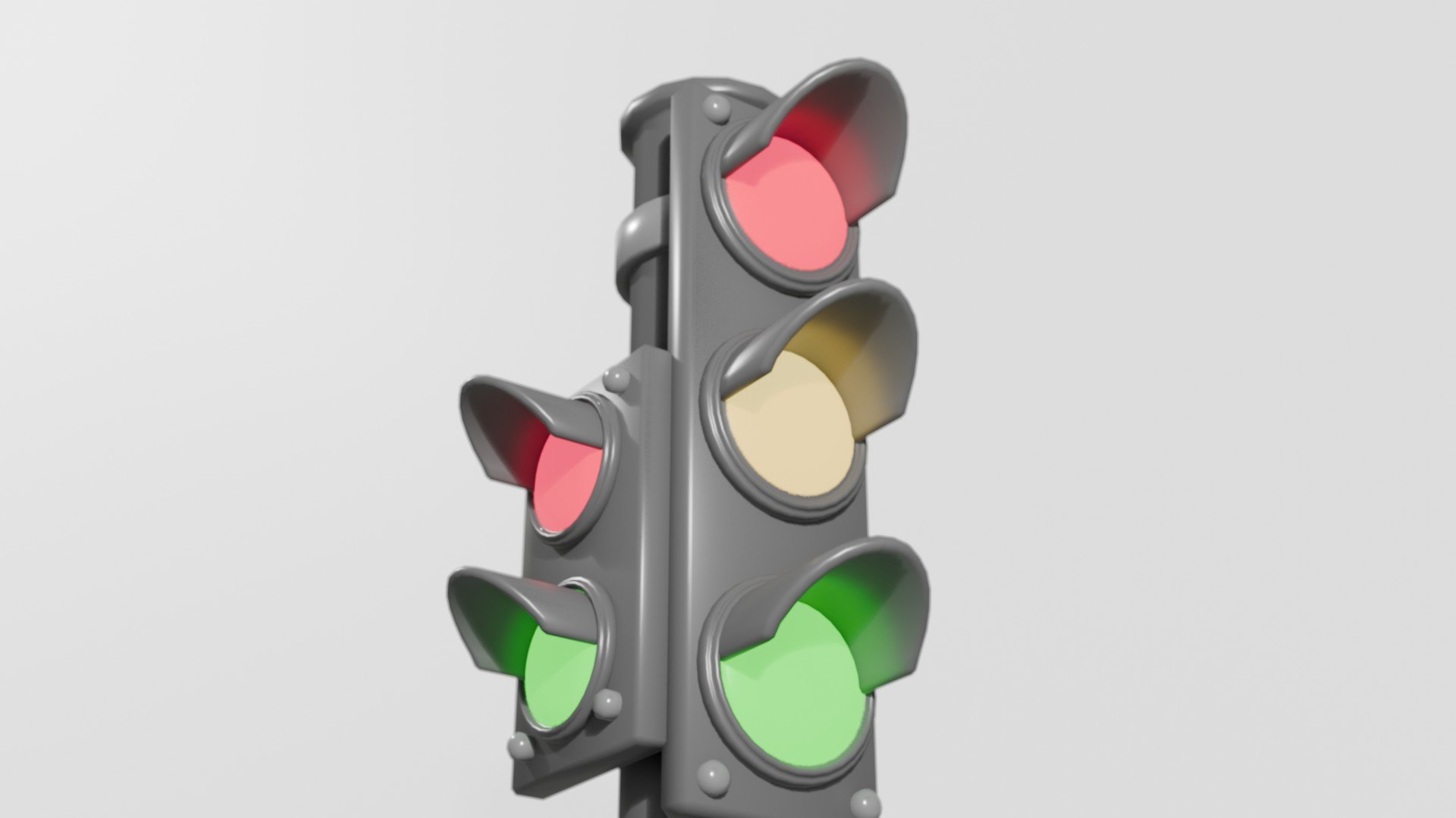 Traffic Light Low Poly Game Ready Asset 3D Model - TurboSquid 2360450