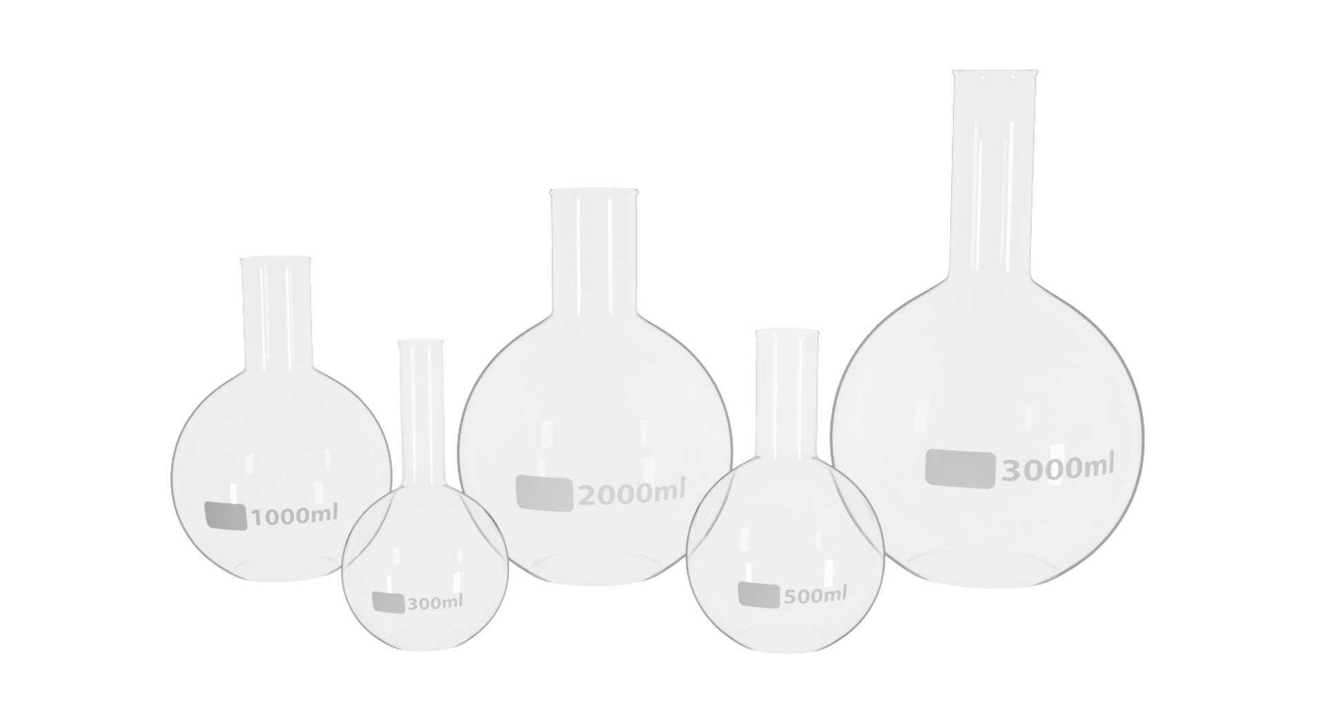 3D Model Flat Flasks 5 - - TurboSquid 1408322