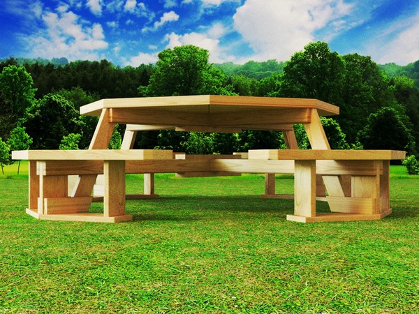 3D model picnic table - TurboSquid 1344872