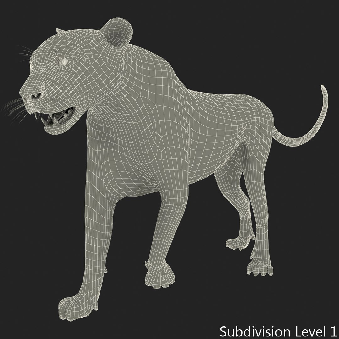 cheetah 2 pose 1 3d model