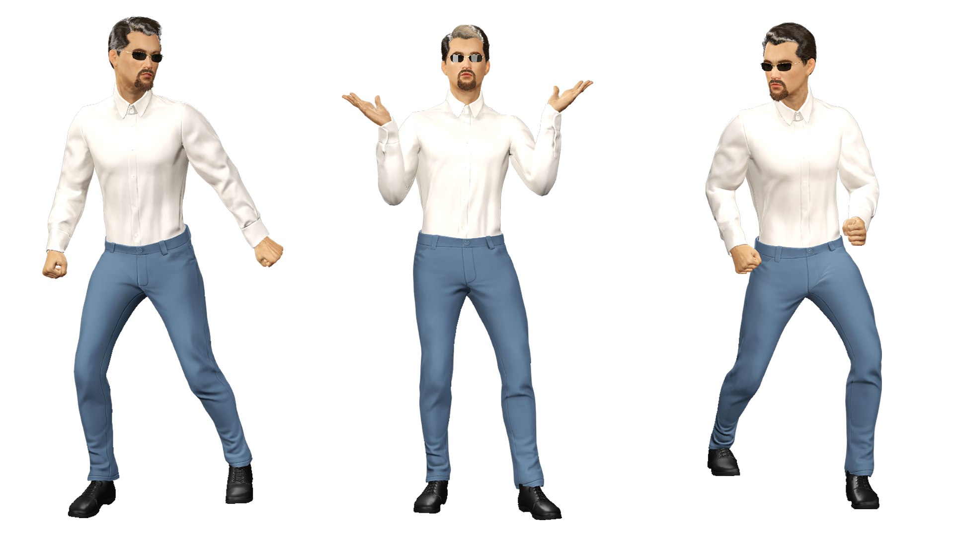 Realistic Rigged Style Office Gentleman Character 3D Model Model ...