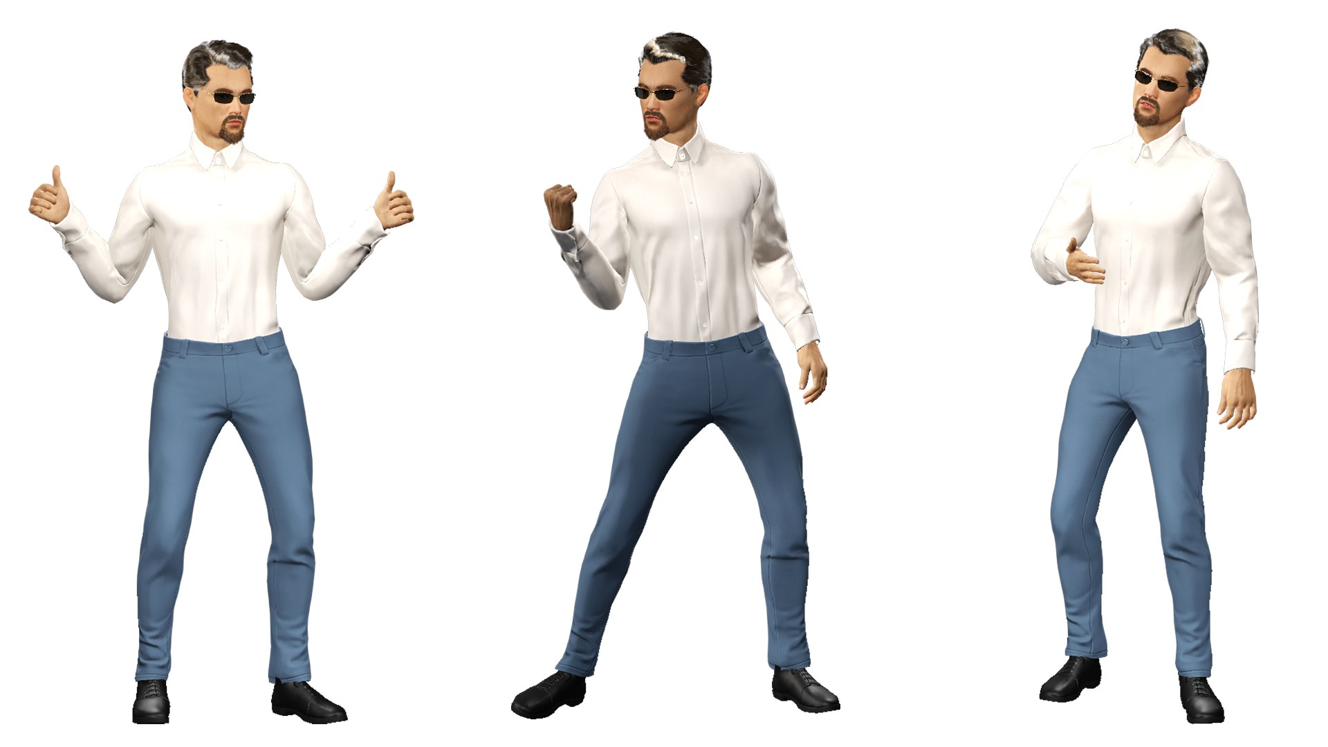 Realistic Rigged Style Office Gentleman Character 3D Model Model ...