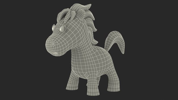 마야를 위해 조작된 만화 백마 3D 모델 - TurboSquid 1761377