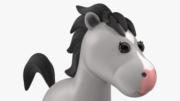 마야를 위해 조작된 만화 백마 3D 모델 - TurboSquid 1761377