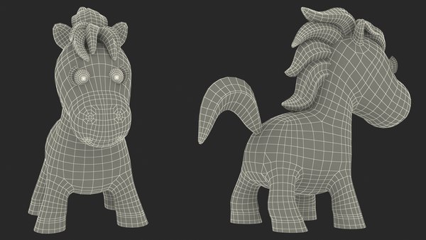 3D Cartoon White Horse Rigged for Maya - TurboSquid 1761377