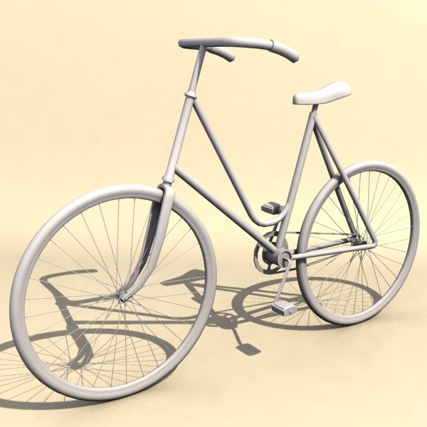 vintage ladies bicycle 3d model