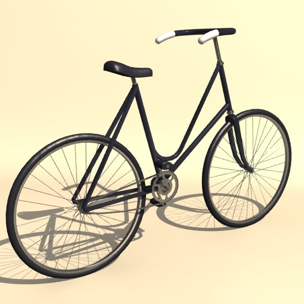 vintage ladies bicycle 3d model