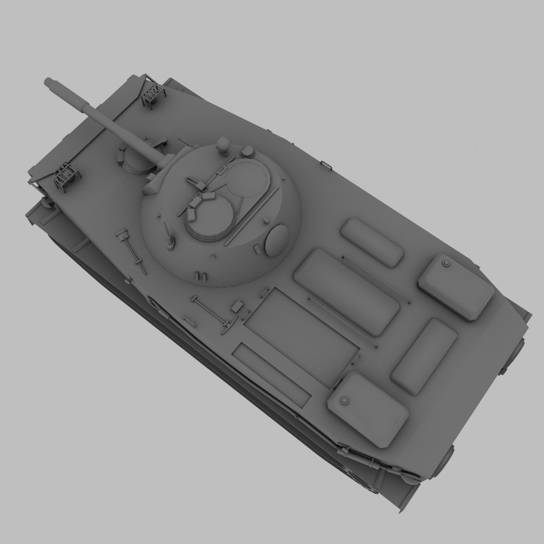 Pt-76 Tank Soviet 3d Model