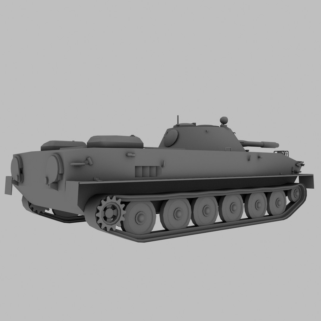 Pt-76 Tank Soviet 3d Model