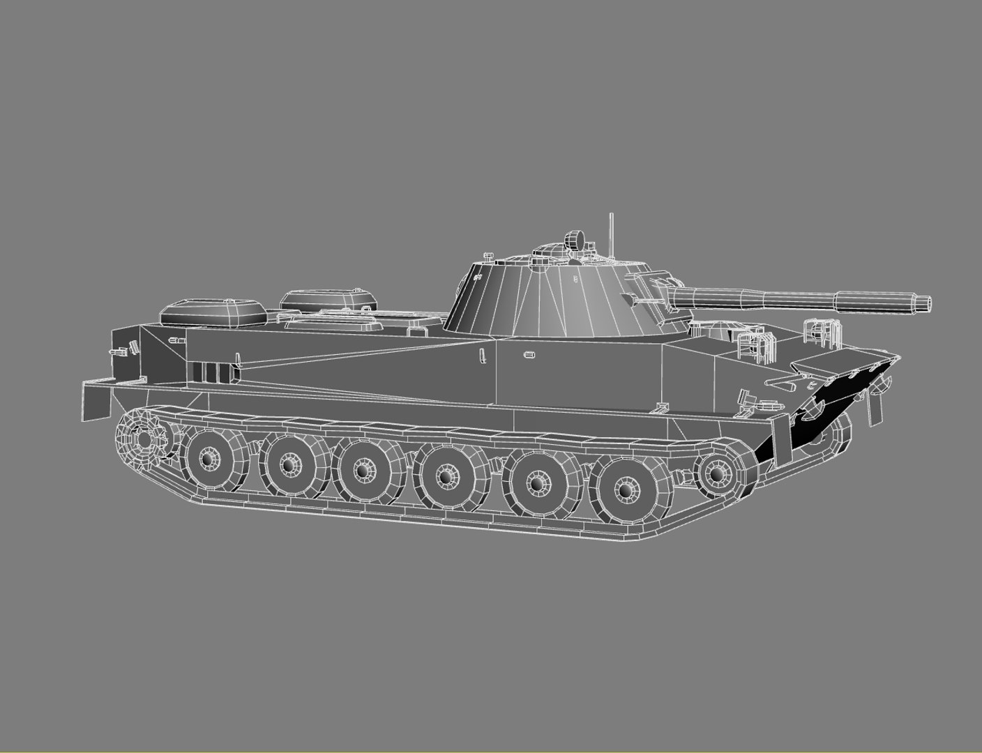 Pt-76 Tank Soviet 3d Model