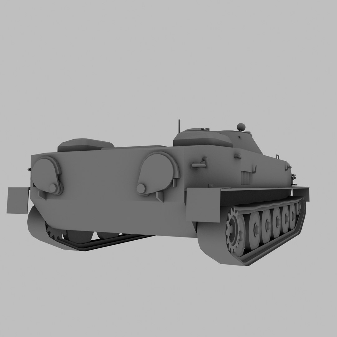 Pt-76 Tank Soviet 3d Model