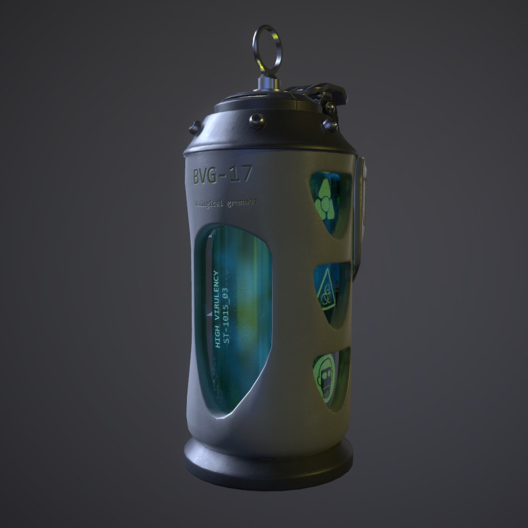 3D Grenade Biohazard Model - TurboSquid 1474679