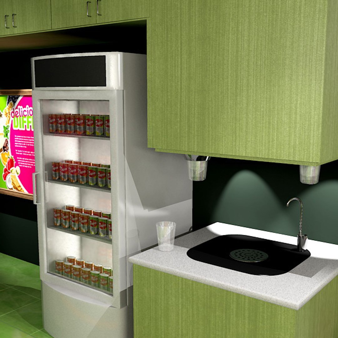 3d 16 Handles Yogurt Bar