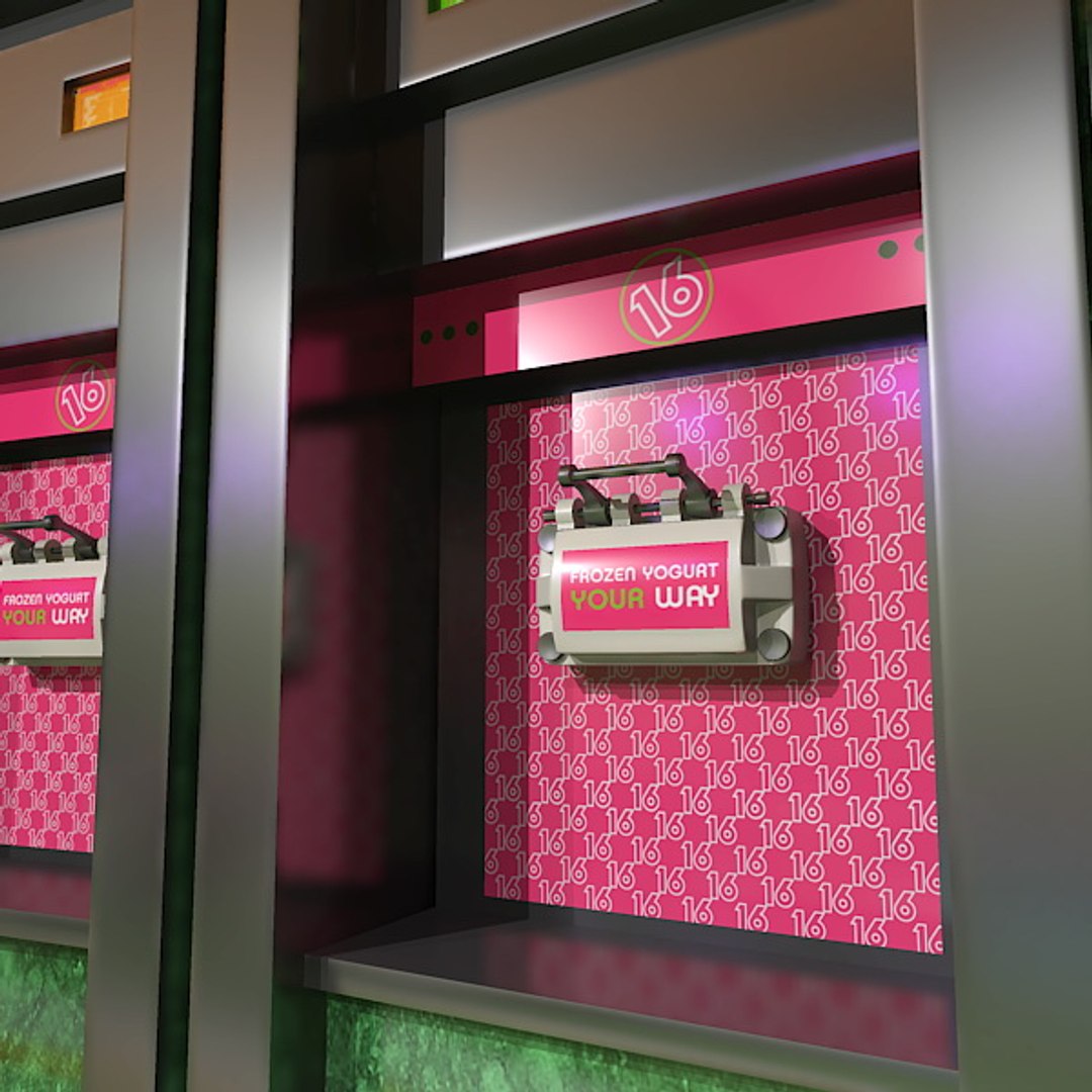 3d 16 Handles Yogurt Bar