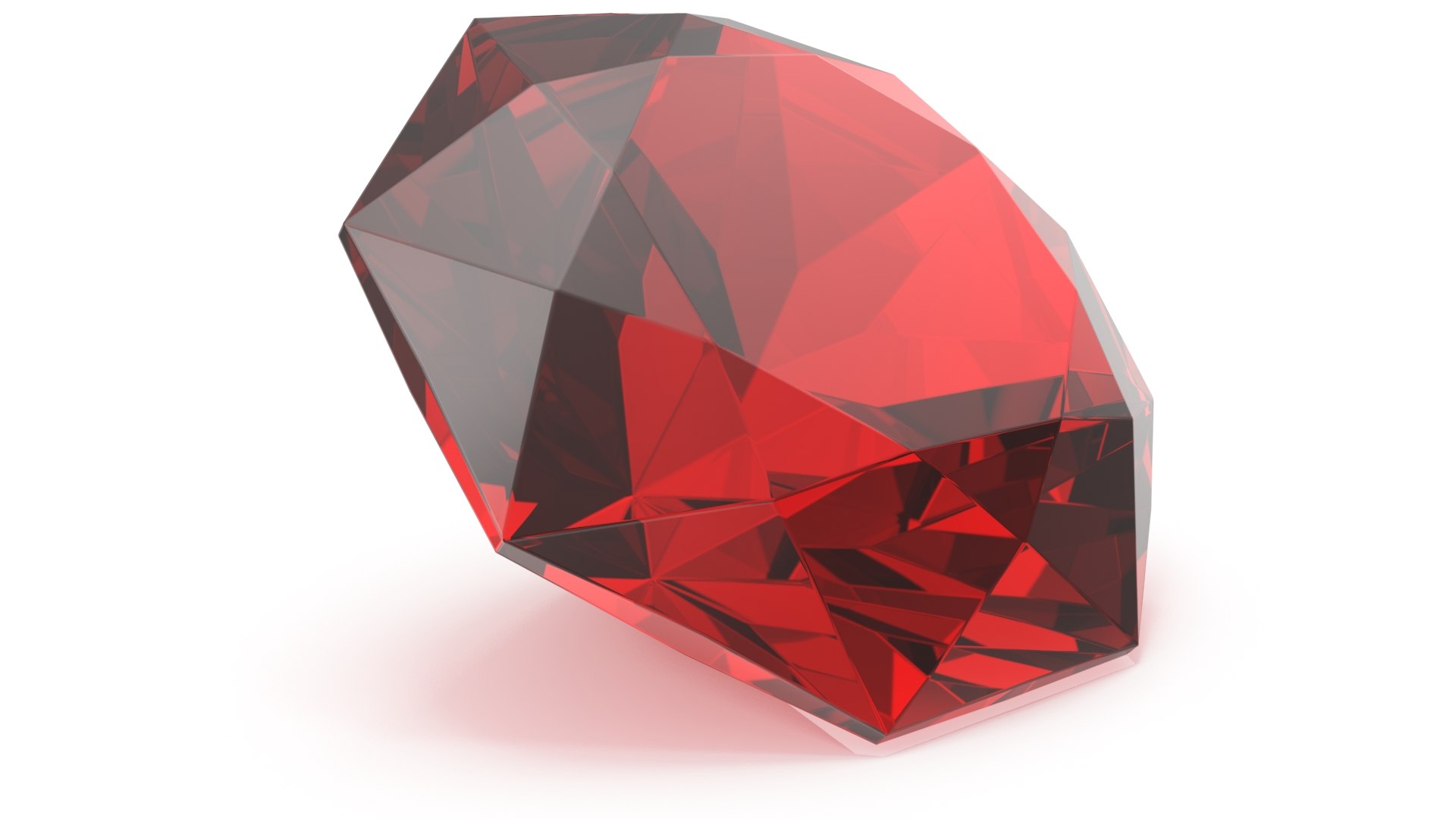 3D Model Single Cut Ruby - TurboSquid 1837817