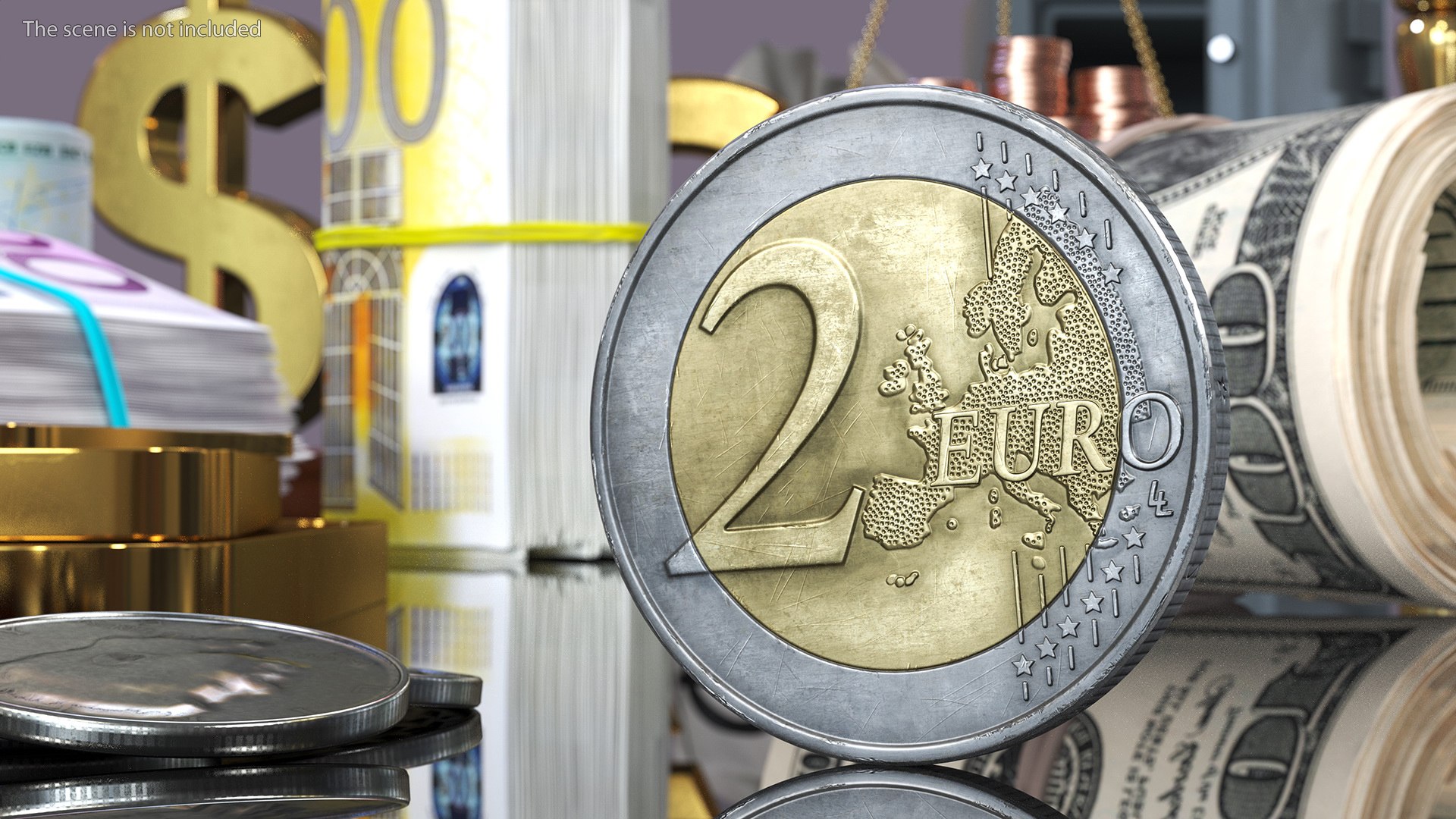 3D Italy BiMetallic 2 Euro Coin Model - TurboSquid 2146031