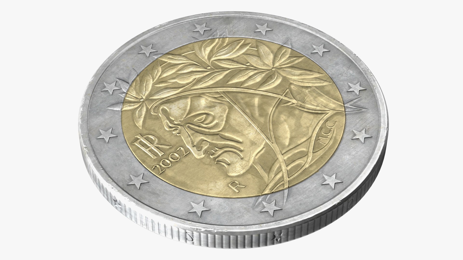 3D Italy BiMetallic 2 Euro Coin Model - TurboSquid 2146031