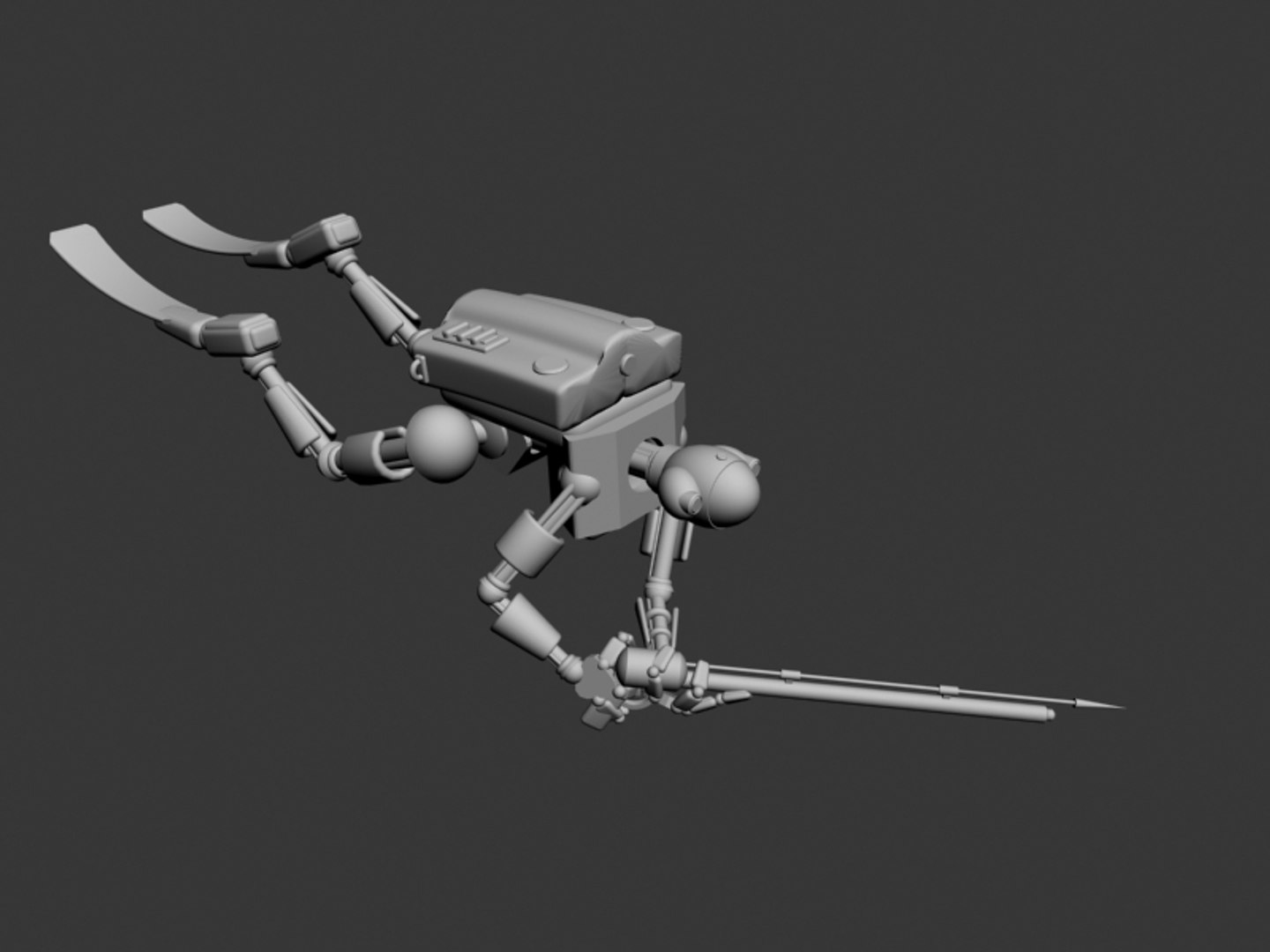 3d Model Sci-fi Robot Diver