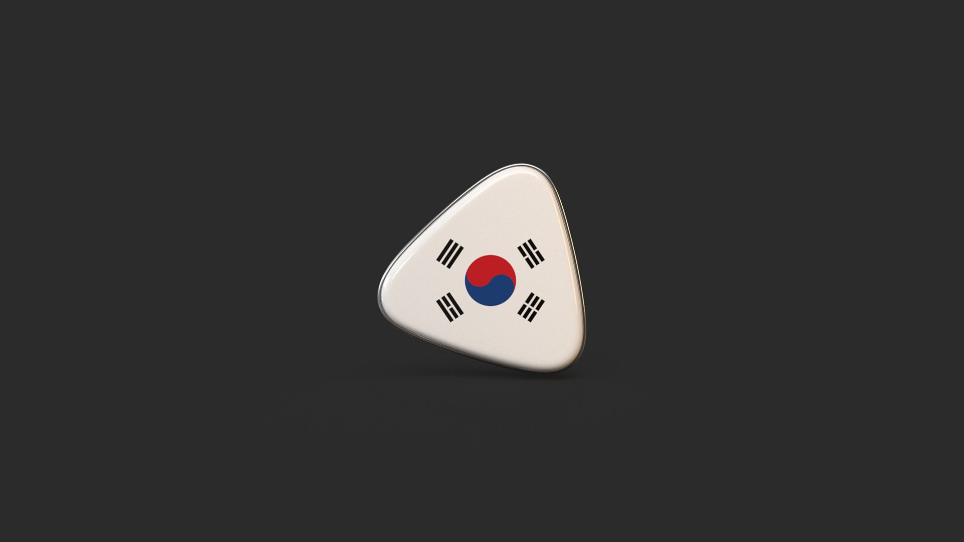 South Korea Flag Icon 3D Model - TurboSquid 2058971