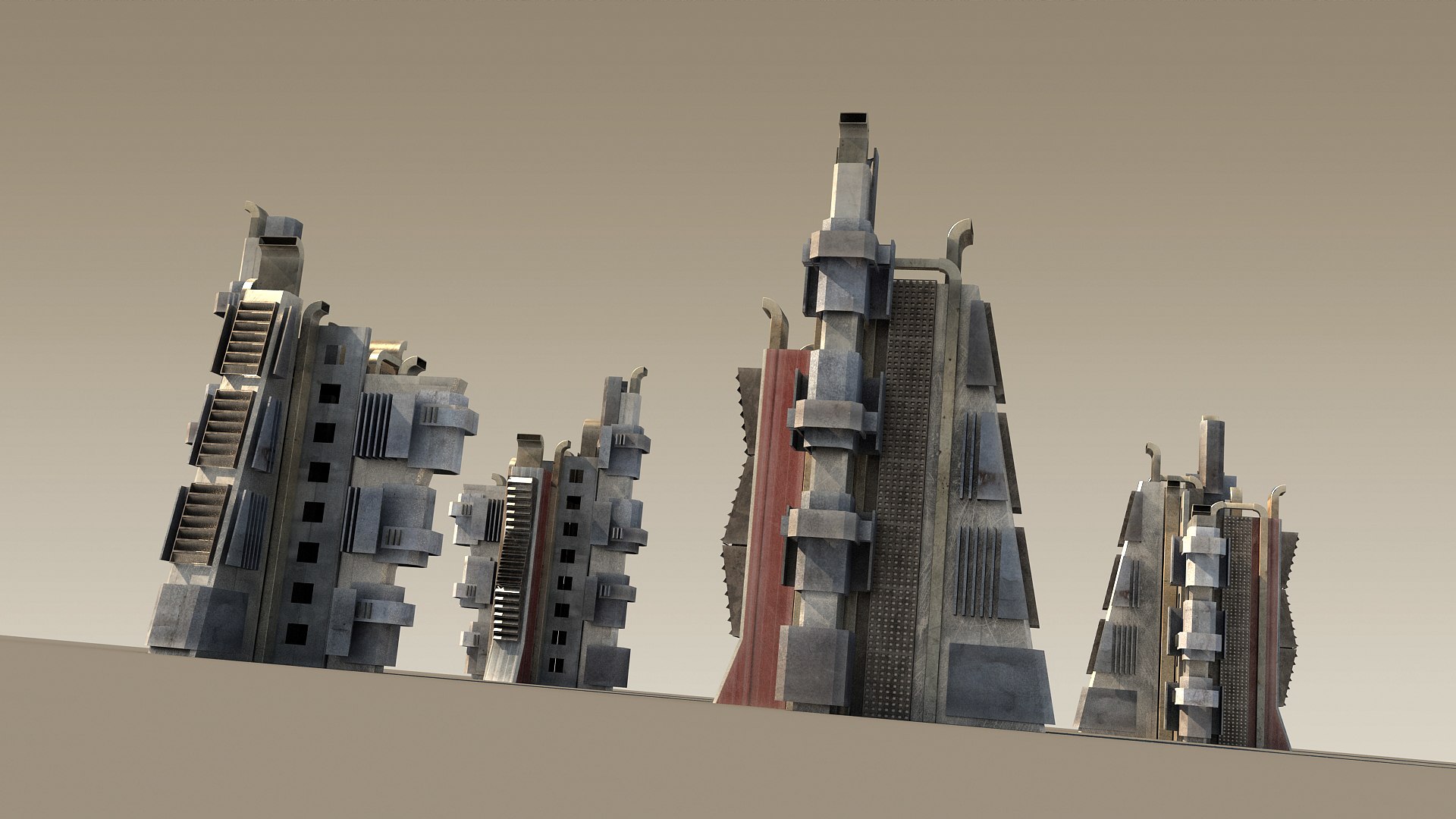 3D Sci-Fi Building 02 - TurboSquid 1848883