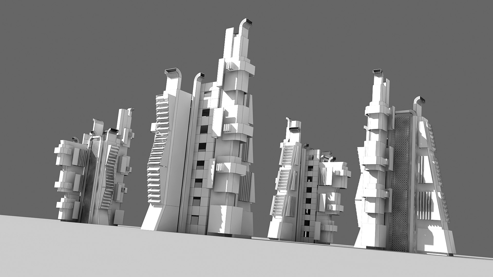 3D Sci-Fi Building 02 - TurboSquid 1848883