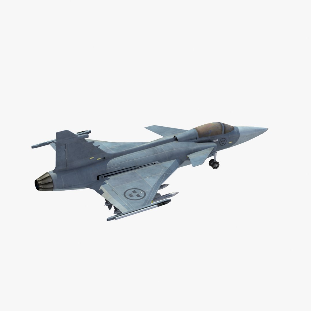 3d Model Jas39 Gripen Fighter Jet
