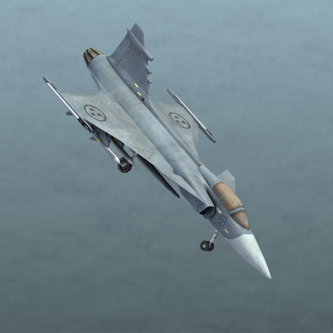 3d Model Jas39 Gripen Fighter Jet