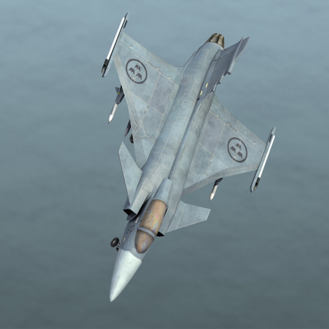 3d Model Jas39 Gripen Fighter Jet