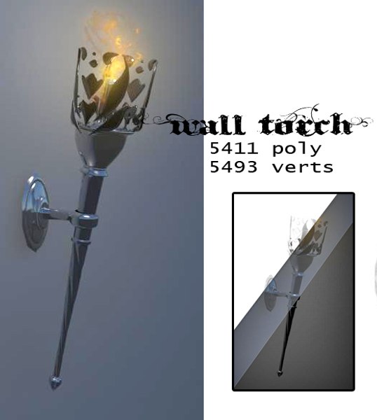3d wall torch