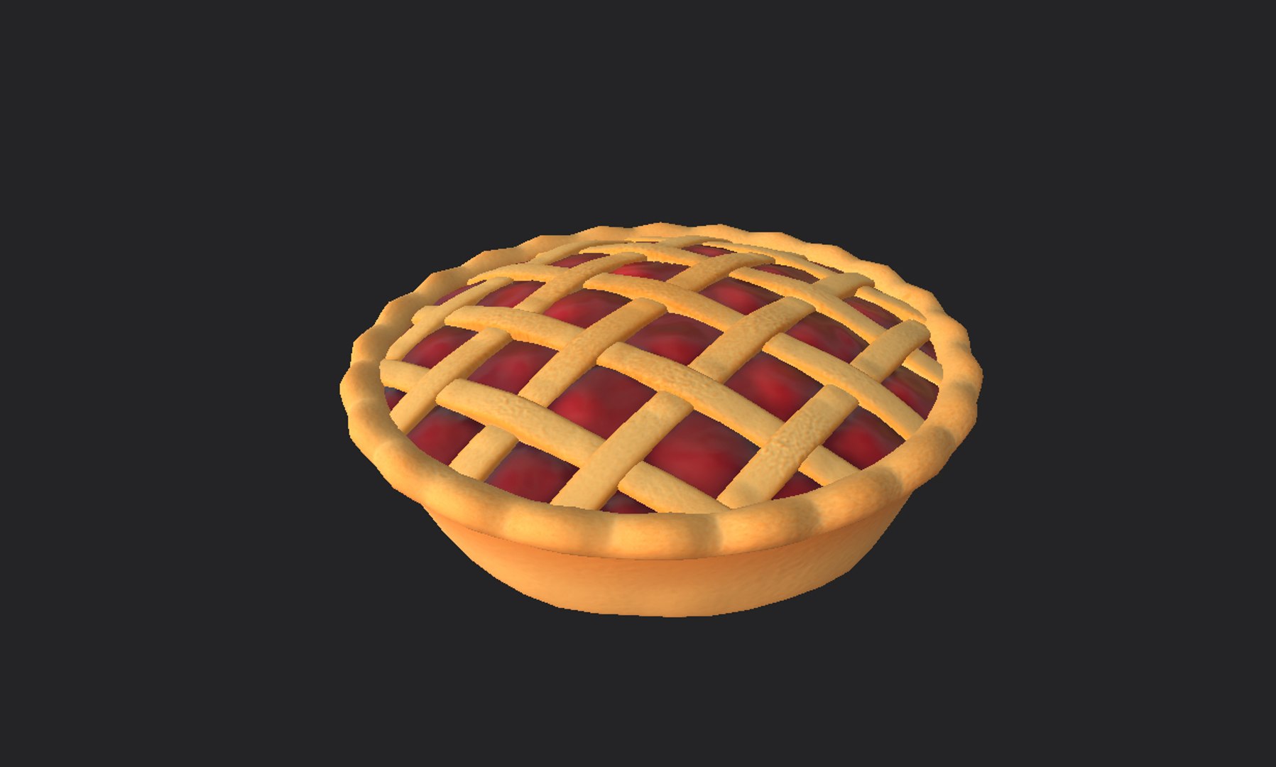 3D Cherry Pie - TurboSquid 1590934
