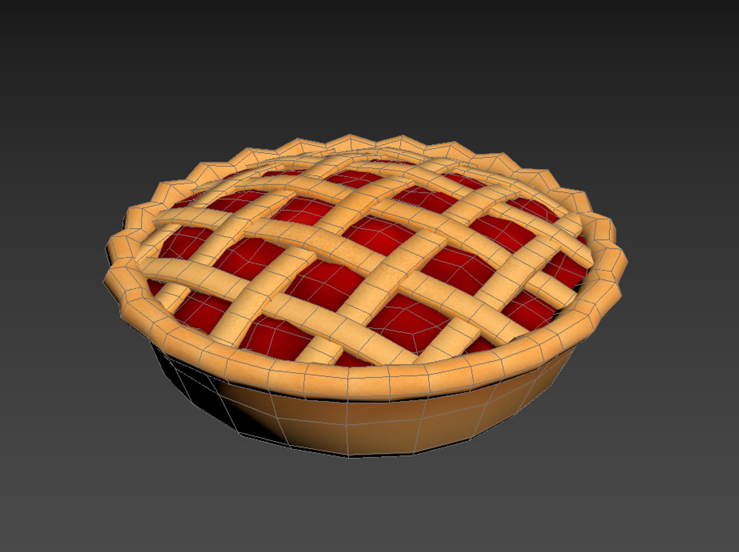 3D Cherry Pie - TurboSquid 1590934