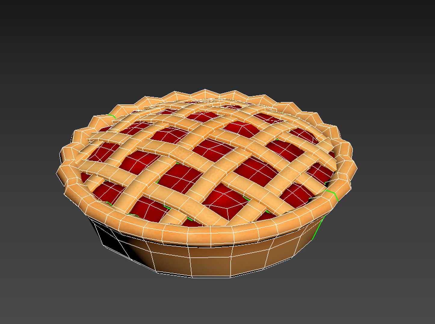 3D Cherry Pie - TurboSquid 1590934