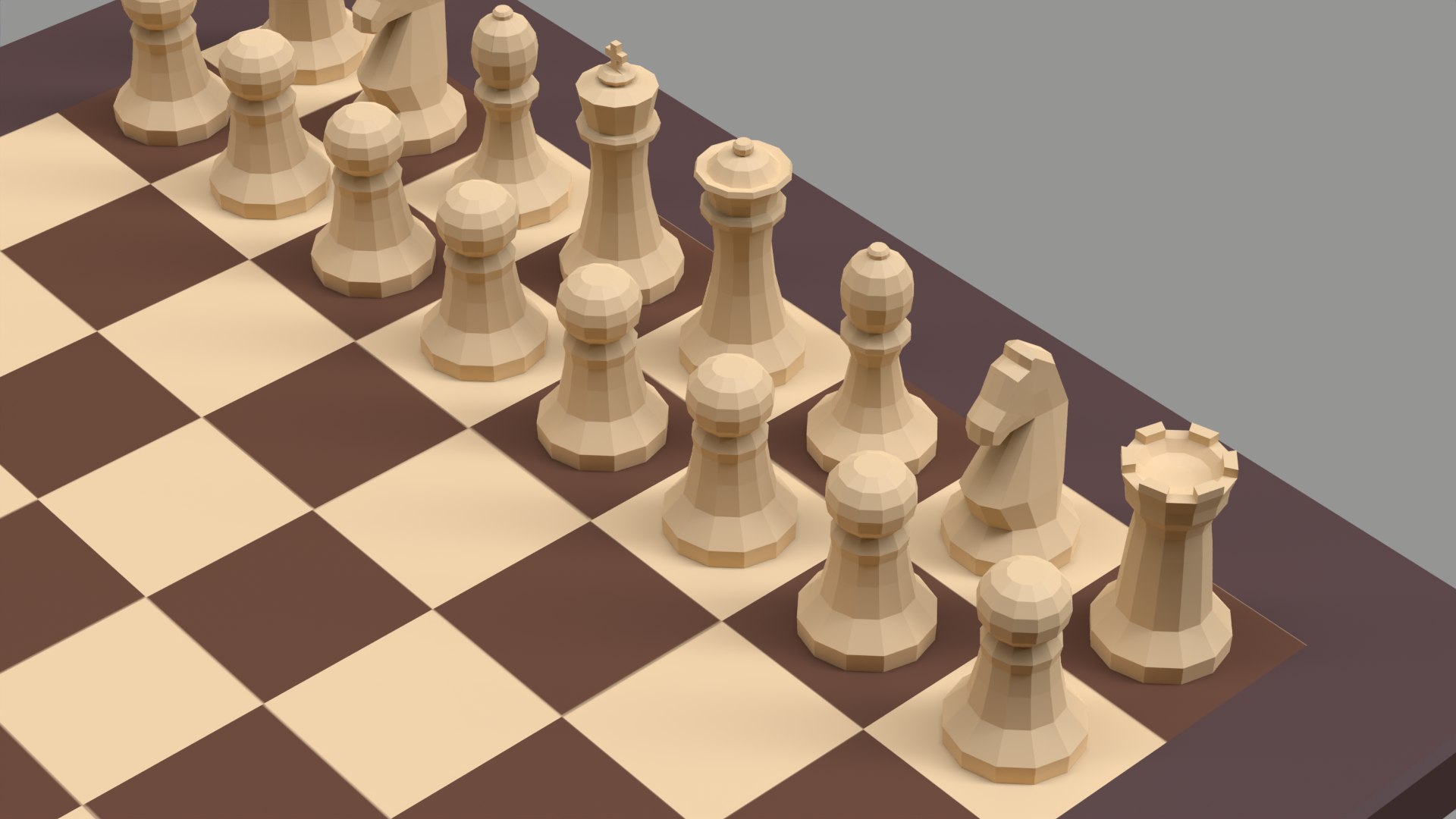 Free 3D Chess Set Low Poly Model - TurboSquid 2052434