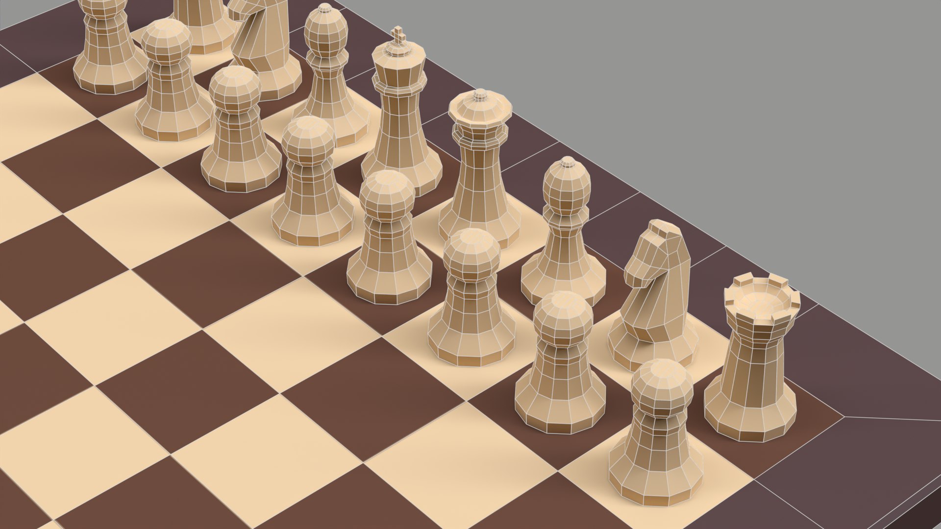 Free 3D Chess Set Low Poly Model - TurboSquid 2052434