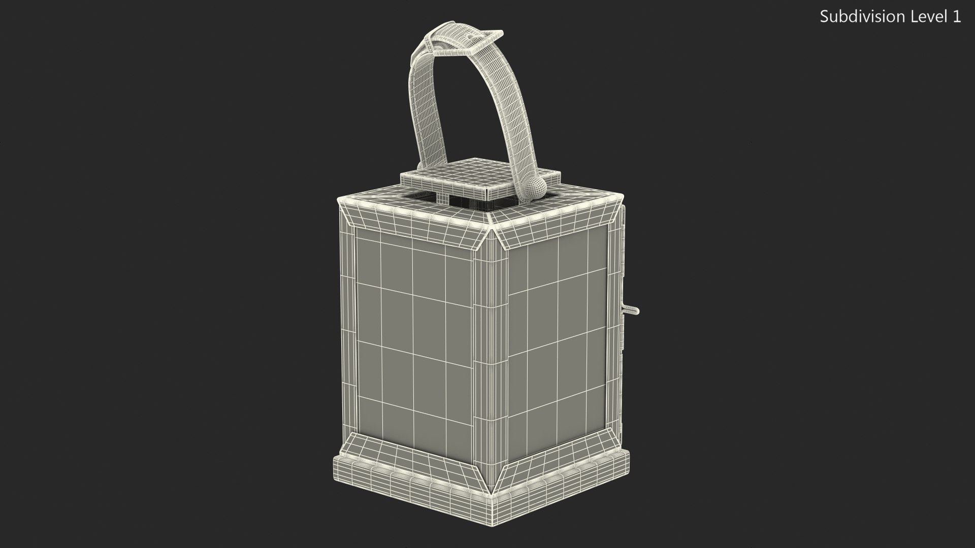 Square Glass And Metal Lantern With Candle 3D Model - TurboSquid 1812148