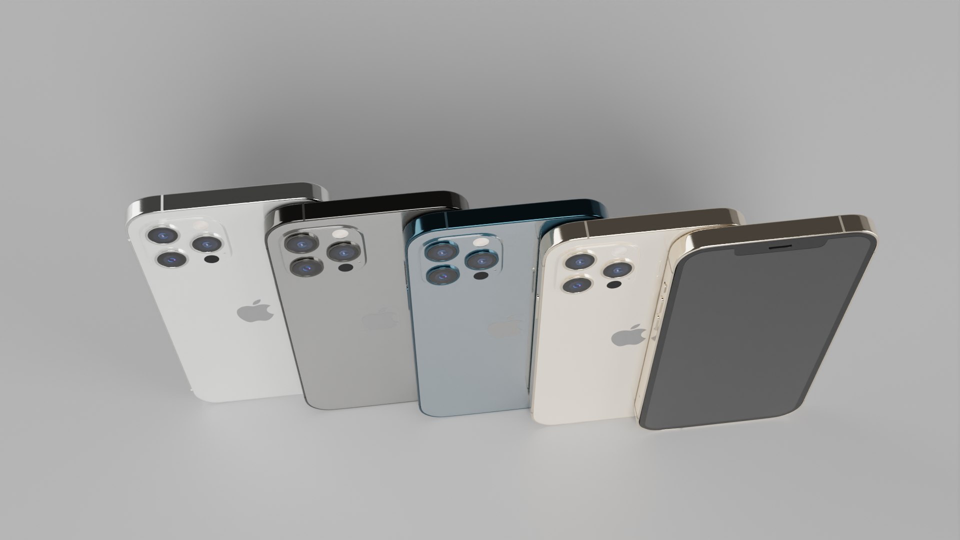 IPhone 12 Pro Max All Colors Smartphone 3D Model - TurboSquid 2082282