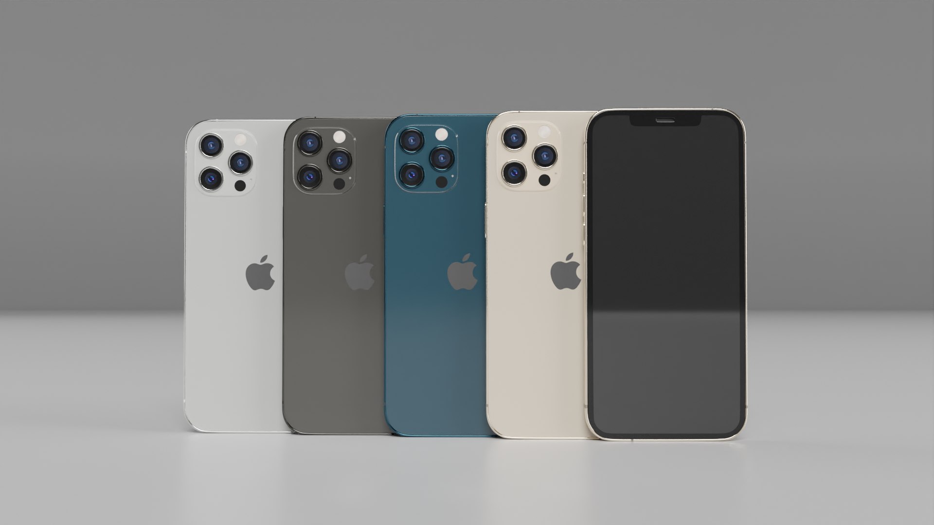 IPhone 12 Pro Max All Colors Smartphone 3D Model - TurboSquid 2082282