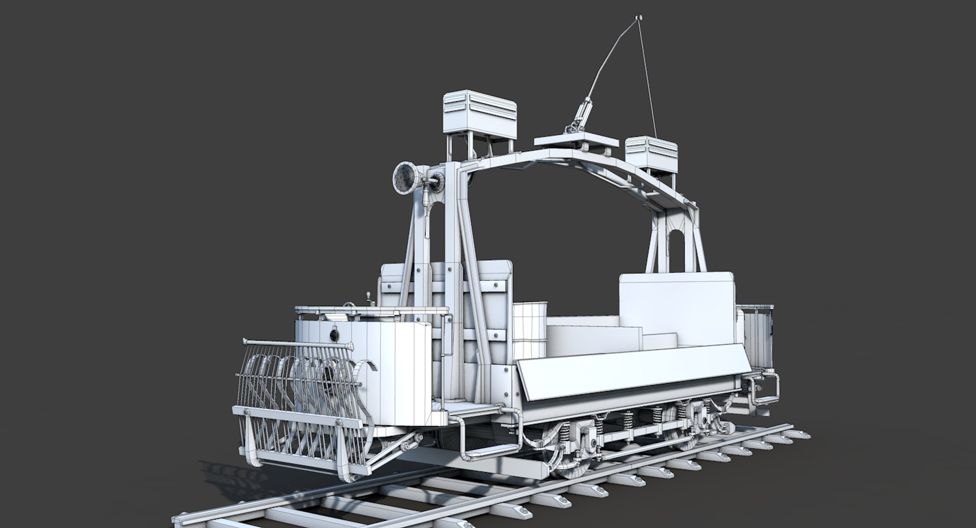 3d Model Old Tram Repair