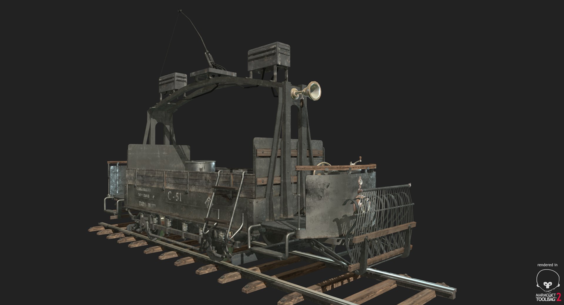 3d Model Old Tram Repair