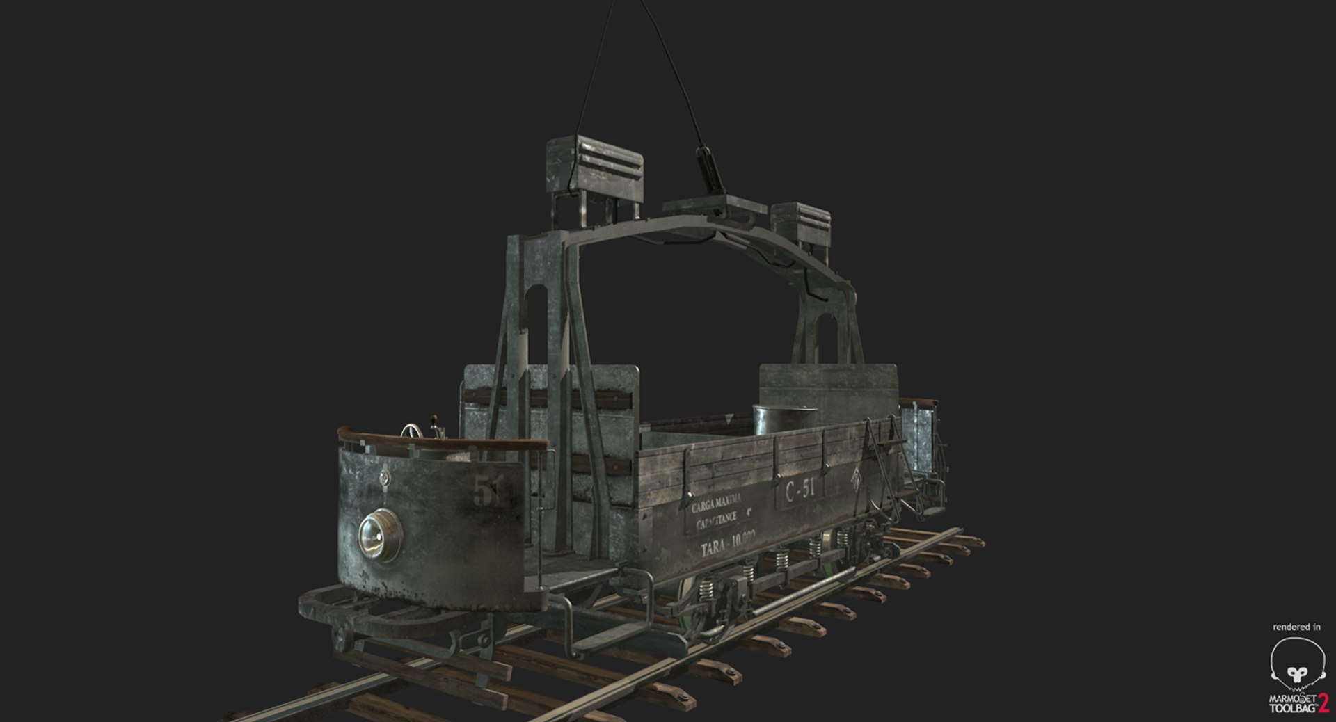 3d Model Old Tram Repair