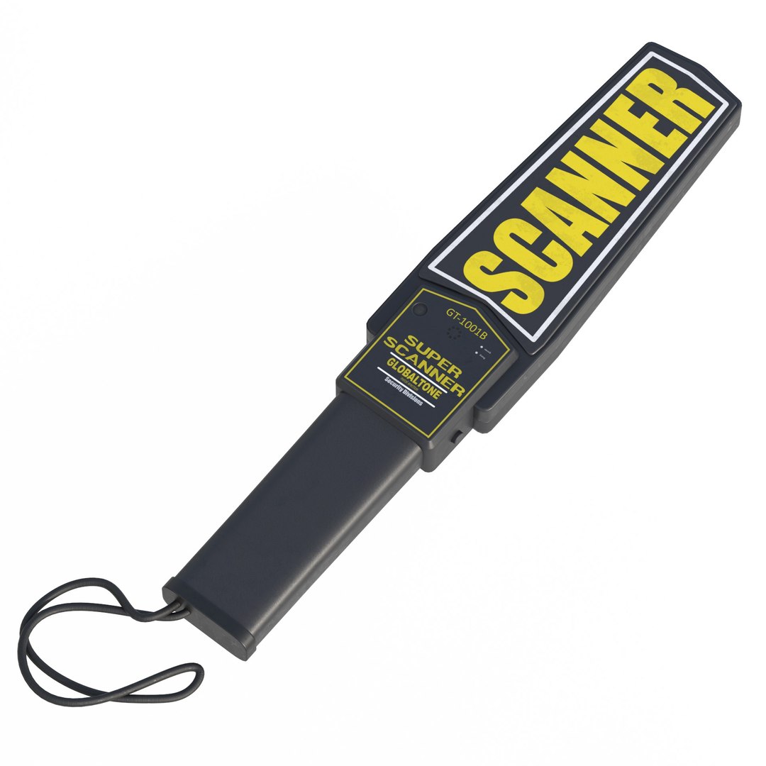 Handheld Security Metal Detector 3D model - TurboSquid 2183611