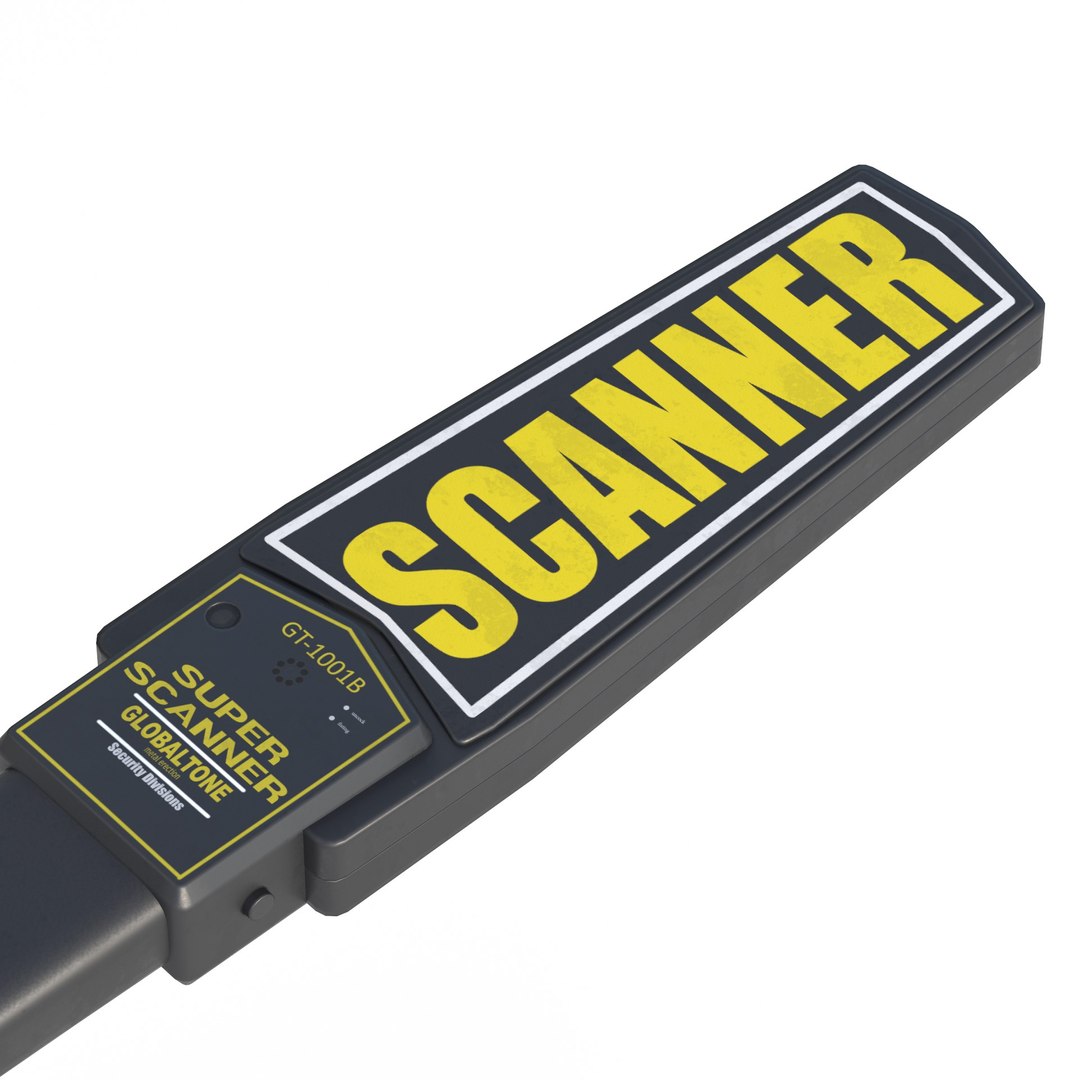 Handheld Security Metal Detector 3D model - TurboSquid 2183611