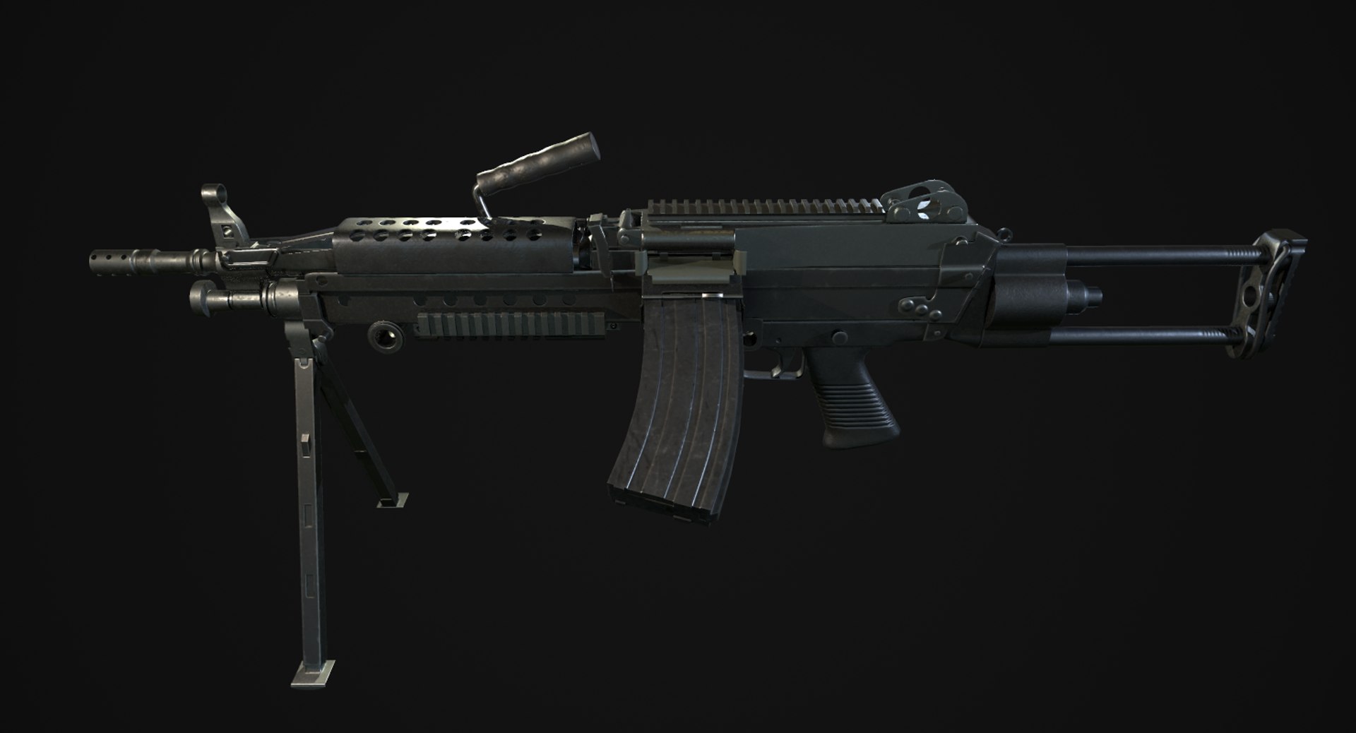 3D M249 Machine Gun - TurboSquid 1341631