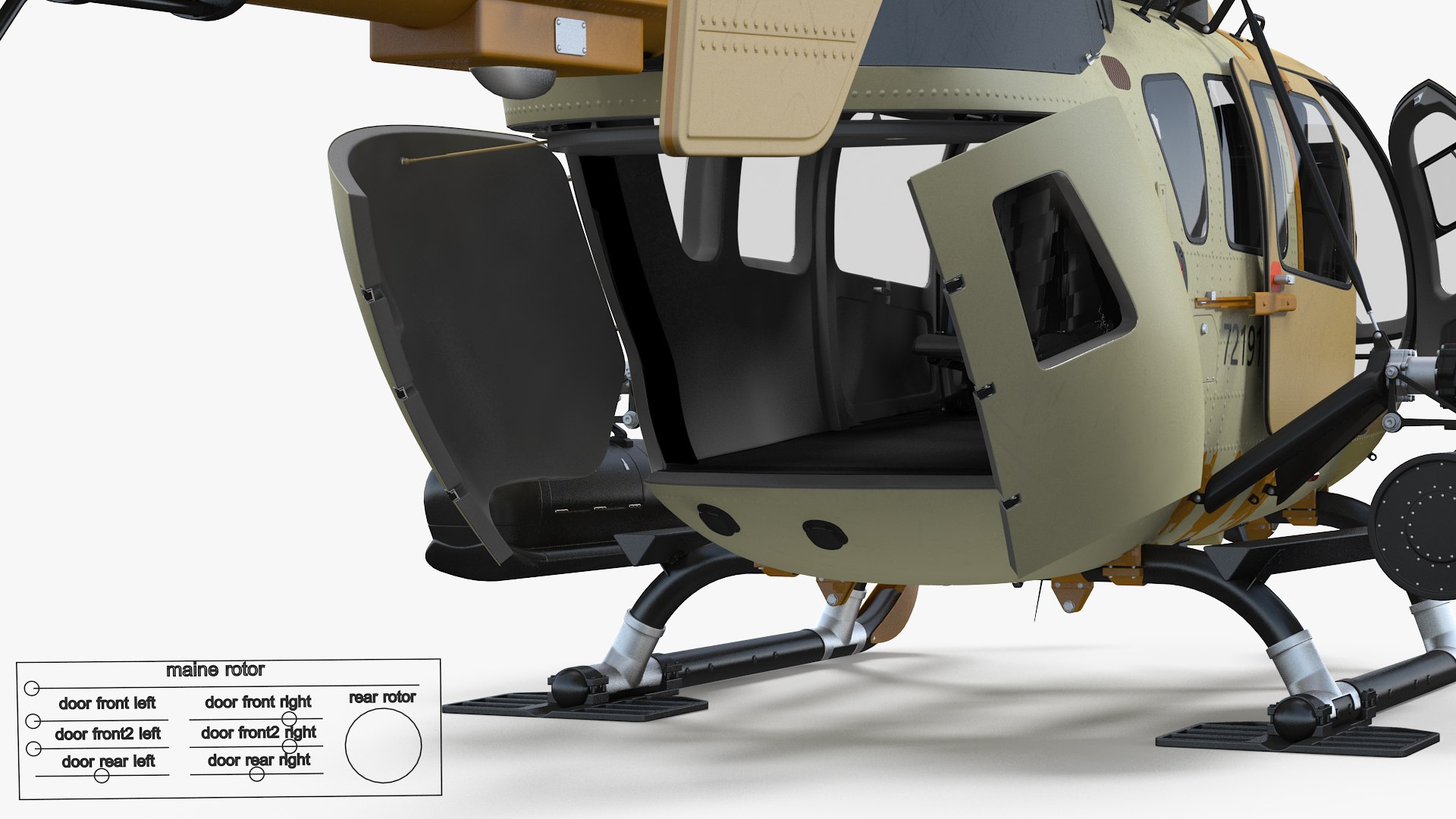 3D armed aerial scout 72x - TurboSquid 1495146