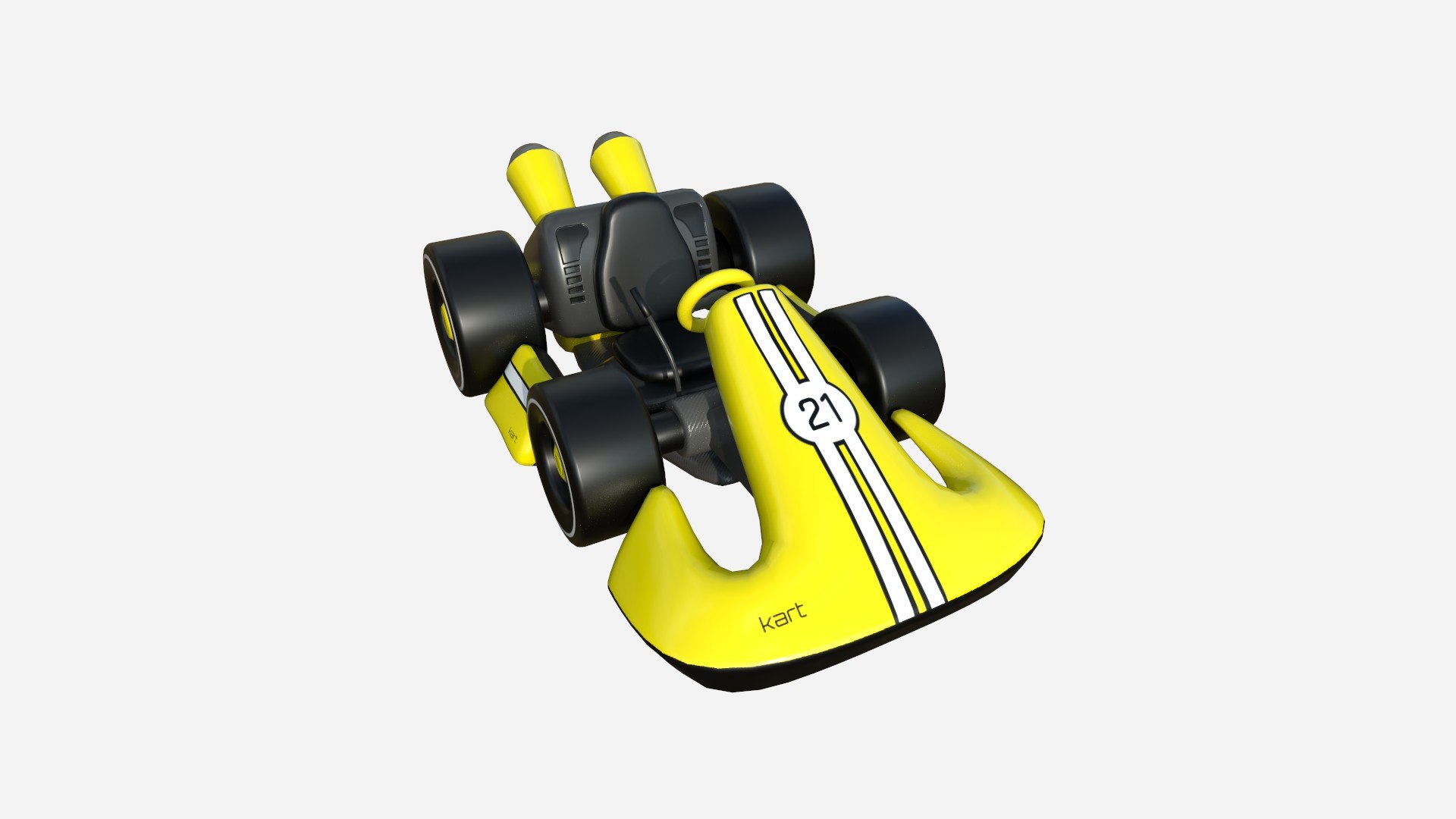 Cartoon Kart D03 Yellow - Vehicle Racing Design 3D - TurboSquid 1902592